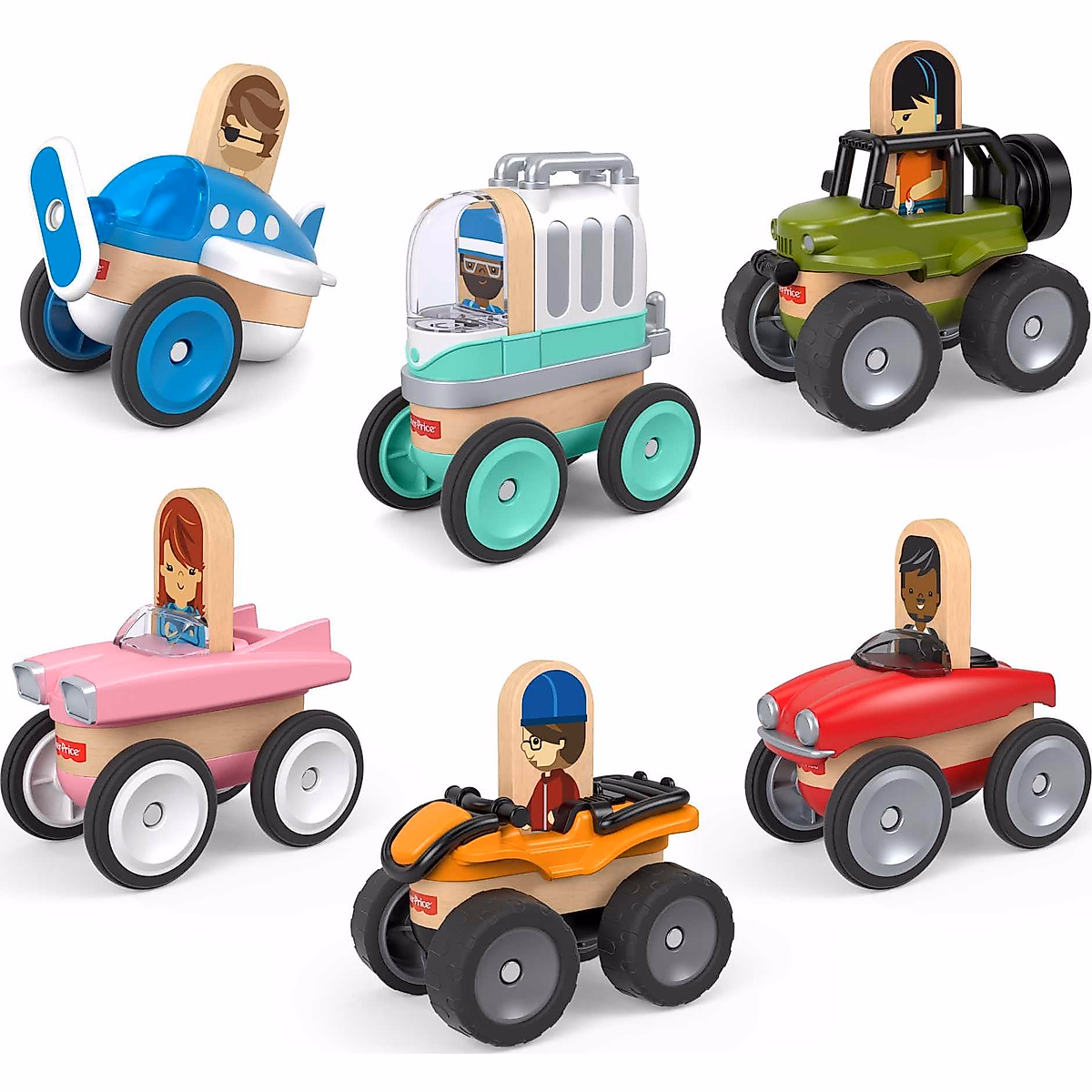 Fisher-Price Wonder Makers Design System Vehicle 6-Pack