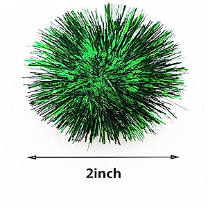 Hulless 20 Pcs 2 Inch Cat Sparkle Balls Toy Interactive Balls for Kittens Exercise and Cats Play and Chase