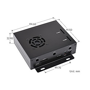 WIFI6 Dual Ethernet Base Board Box for Compute Module 4 with Metal Case, Compatible with WiFi AX210 & AX200 Module, Onboard Gigabit Ethernet RJ45 Connector x1, 100M Ethernet RJ45 Connector x 1,etc