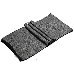 Mio Marino Mens Premium Winter Scarf, Soft Knit Scarves - Black & White - One Size