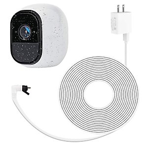 ALERTCAM 30Ft/9m Weatherproof Outdoor Power Cable for Arlo Pro and Arlo Pro 2, with Quick Charge 3.0 Power Adapter Charger Continuously Charging Your Camera (White)