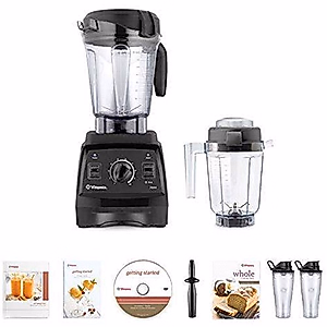 Vitamix 7500 Blender Super Package, with 32oz Dry Grains Jar and 2-20oz To-Go Cups (Black)