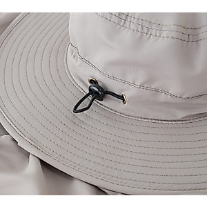 Home Prefer Mens Sun Hat with Neck Flap Quick Dry UV Protection Caps Fishing Hat (Ash Grey)