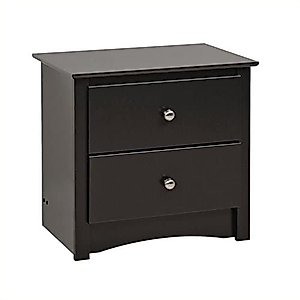 Sonoma 2-Drawer Nightstand, Black
