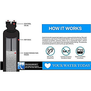 Premier Whole House Salt-Free Water Softener/Conditioner 20 GPM and Backwash Carbon Filtration System w/KDF55