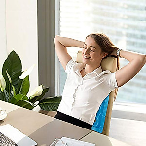 SUNSHINE-MALL Office Chair Cushions, air Cushion seat, sit Cushion, with air Vent, can be a Small Amount of air or Water, Very Suitable for Office Chair and Wheelchair use(Blue 19 inch)