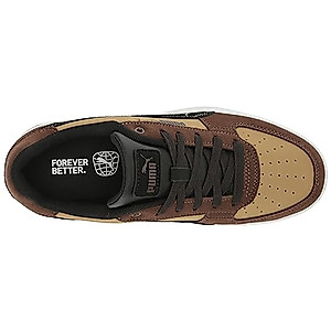PUMA Men's CAVEN 2.0 BUCK SUEDE Sneaker, Totally Taupe-PUMA Black-Chestnut Brown, 13