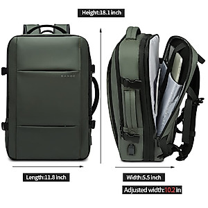 BANGE Expandable Travel Backpack,35LCarry on Backpack for Women Men Airline Approved Gym Backpack Waterproof Business Laptop Daypack…