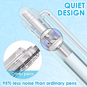 cobee Retractable Gel Ink Pens, 6 Pack 0.5mm Fine Point Black Ink Ballpoint Pen with Super Soft Grip, Quick Drying Writing Pen, Cute Ball Point Pens for Office School Supplies Drawing, Smooth Writing