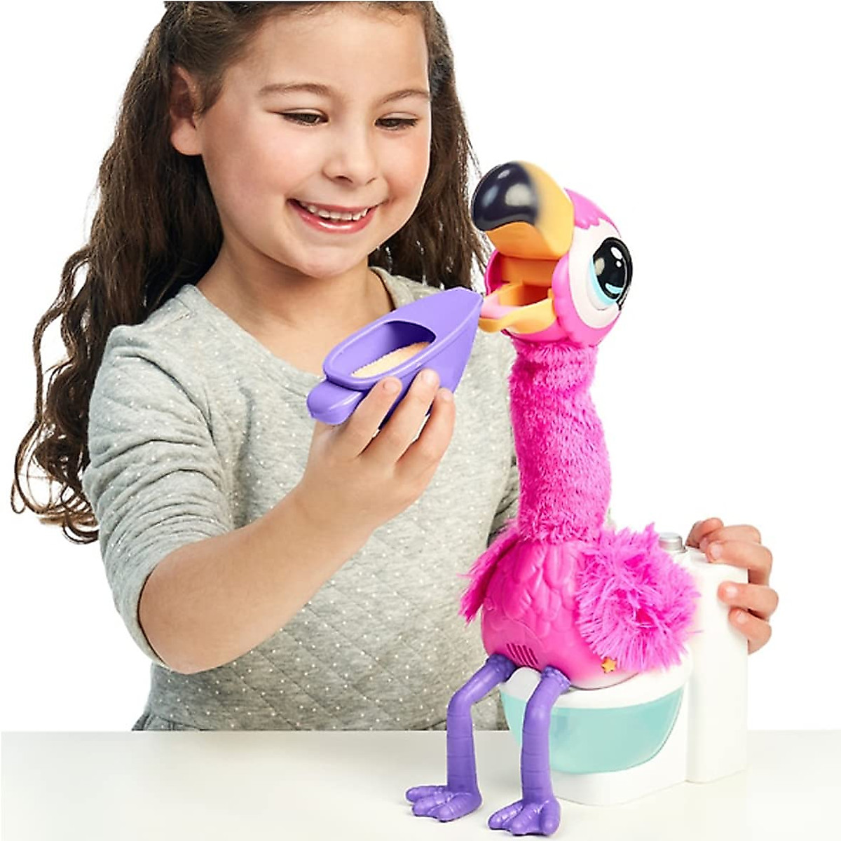 Little Live Pets Gotta Go Flamingo | Interactive Plush Toy That Eats, Sings, Wiggles, Poops and Talks (Batteries Included) | Reusable Food. Ages 4+, Multicolor (26222)
