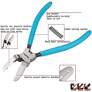 IOppWin Panel Clip Pliers, Auto Trim Removal Fastener Plier Car Door Panel Clip Tools Plastic Rivets Pry Puller Adjustable Multipurpose Diagonal Cutting Pliers 1 Pcs
