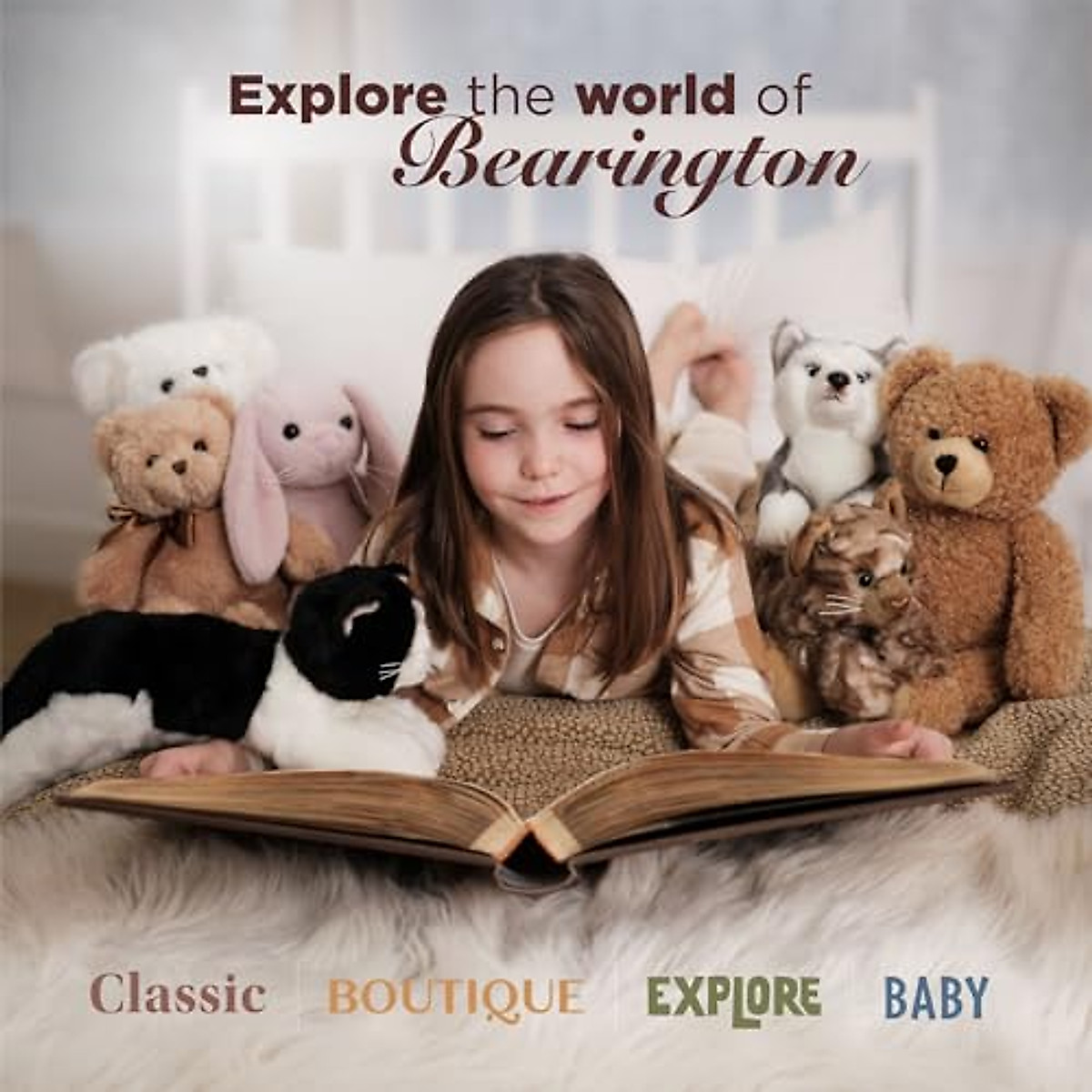 Bearington Sloth Plush Valentine's Day Stuffed Animals 6 in Ideal for Valentine's Gift for Kids