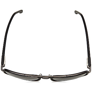 Carrera Men's 256/S Rectangular Sunglasses, Black/Polarized Gray, 58mm, 18mm