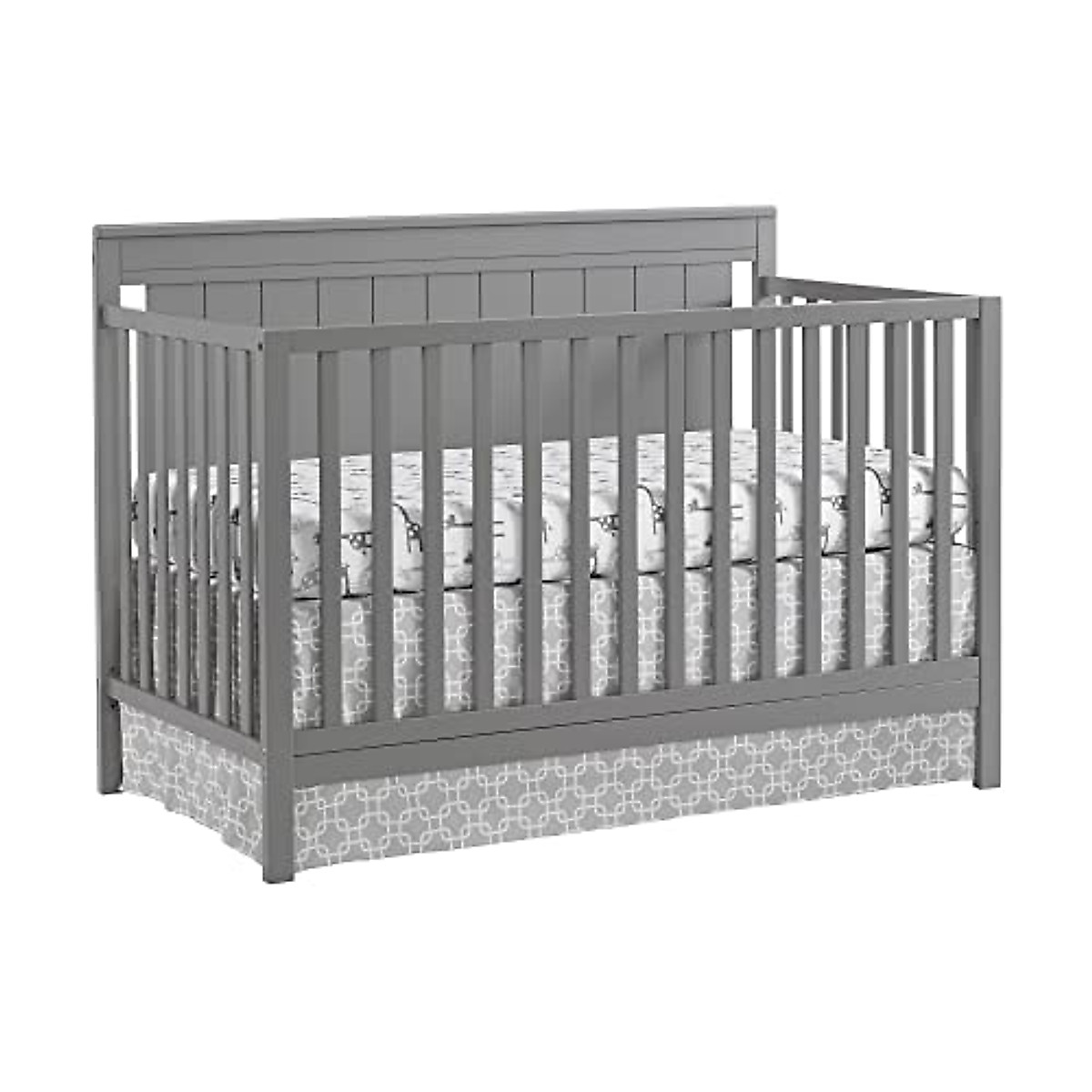 Oxford Baby Lazio 4-in-1 Convertible Crib, Dove Gray, GreenGuard Gold Certified