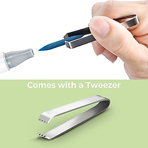 Ohuhu Markers Replacement Super Brush Nibs of Honolulu & Honolulu B Series - Pack of 8 - A Tweezer included - Comes in A Storage Box