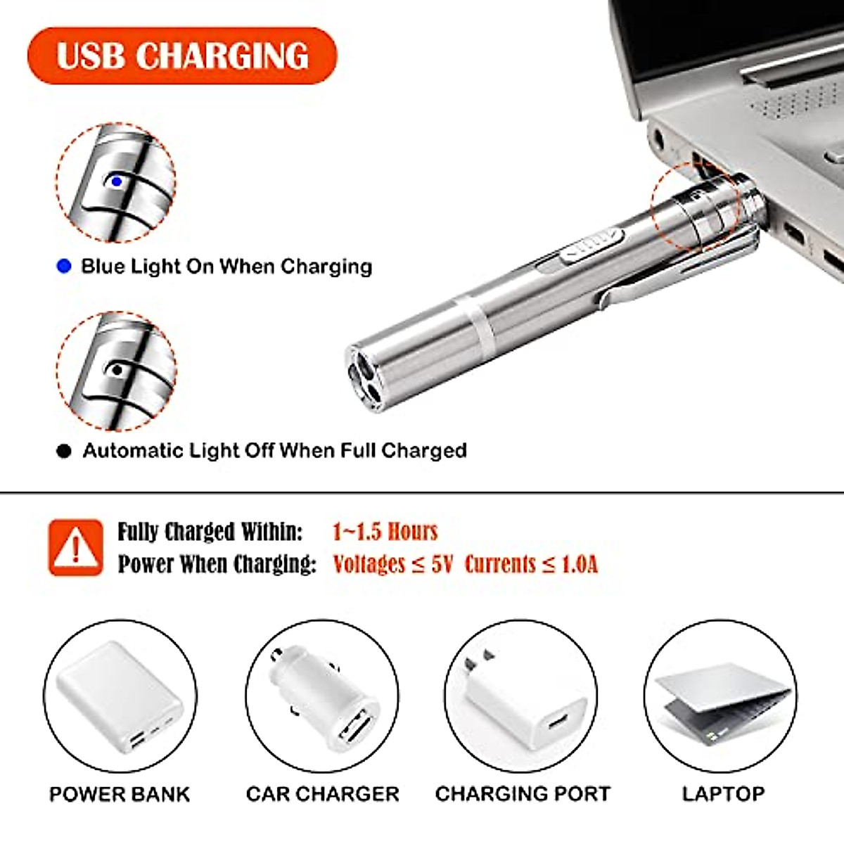 Laser Pointer for Cats Dogs, Cat Laser Toy, Interactive Cat Toys for Indoor Cats Dogs, Red Lazer Pointer Kitten Toys,Cat Laser Pointer Laser Light for Cats USB Rechargeable