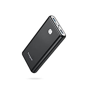 EnergyQC Pilot X7 Portable Charger,20000mAh 18W PD Fast Charging Power Bank,USB C Input/Output Battery Pack with LED Flashlight for iPhone,Samsung and More - Black