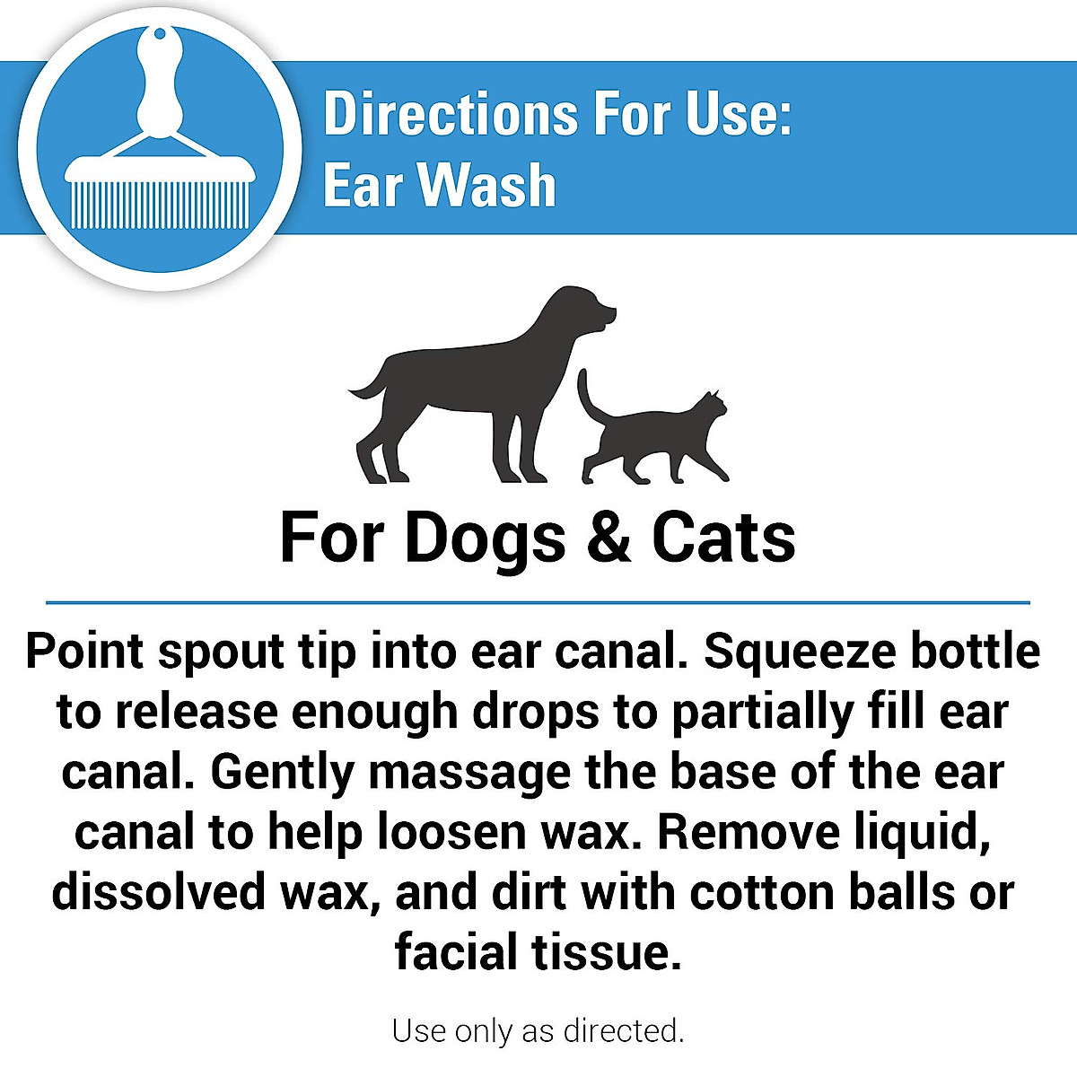 Vet Classics Ear Wash Liquid Formula for Dogs & Cats – Pet Ear Wash Formula Cleans Dog, Cat Ear Canals – Includes Aloe, Tea Tree Oil – Helps Remove Pet Ear Wax, Dirt, Debris – 4 Oz.