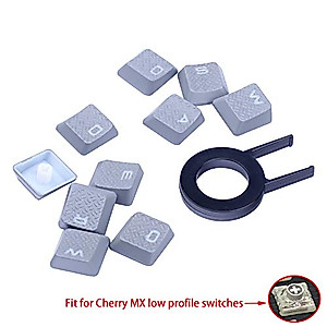 Grey Performance keycaps FPS Backlit Key Caps Compatible for Cherry MX Low Profile Key/Switch Corsair Gaming Keyboards