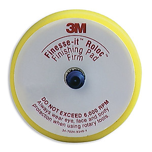 3M 14736U Finesse-It Roloc Finishing Disc Pad, 3" , Yellow