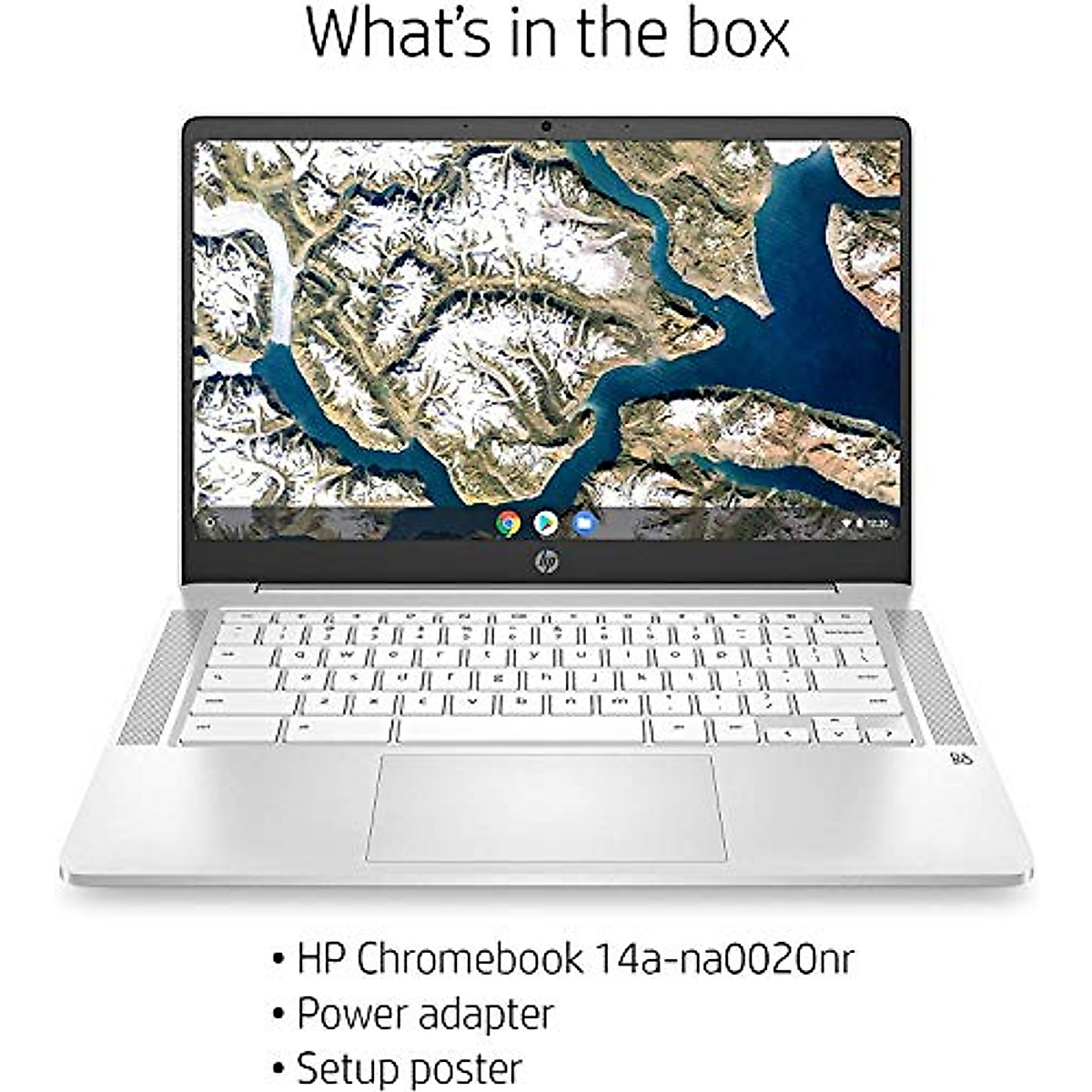 HP Chromebook 14" HD Thin and Light Laptop, Intel Celeron N4000 Dual-Core Processor, 4GB RAM, 32GB eMMC, Backlit Keyboard, WiFi, Up to 13 hrs Battery Life, Chrome OS, Ceramic White