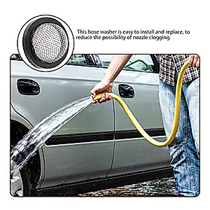 GANAZONO 30pcs Stainless Steel Screen Hose Washers Filter Pressure Shower Head Washer Gasket Inlet Hose Screen Washer Repair Kit for Washing Machine Garden Hose Connector