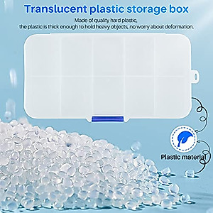 Fayrimi 1 to 10 Compartment Plastic Box Transparent for pin Jewelry Small Accessories