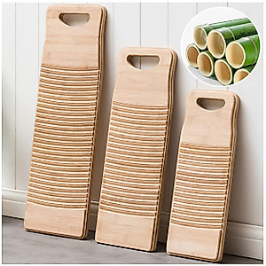 Large Hand Washboard for Laundry Washing Clothes, Natural Wooden color Anti-slip Cleaning Board, Rustic Old Fashioned Wash board for Hand Washing, Big Scrub Board for women School Home,Vintage Decor