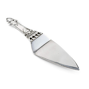 Arthur Court Designs Aluminum Mardi Gras Pattern Pie Server Cake Cutter, Pizza Tart Dessert Server 11.5 inch Long