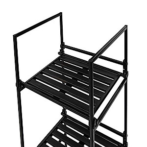 Organize It All 5 Tier Square Freestanding Shelf Unit for Bedroom, Bathroom, or Home Storage and Organization, in Espresso