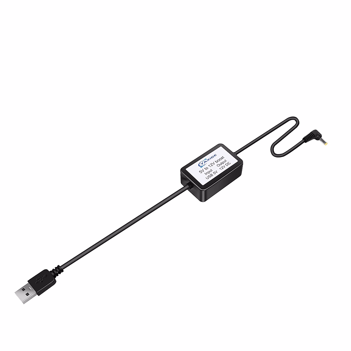 YAXIGE USB 5V to 12V DC Socket Mobile Cable 4mm x 1.7mm, Compatible with Dot Devices, USB Boost Converter Cable, Power Adapter Cable, LED Small Lighting, Small Fan Speaker