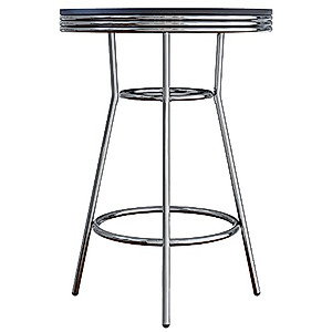 Winsome Wood Summit Dining, Black, Pub Table