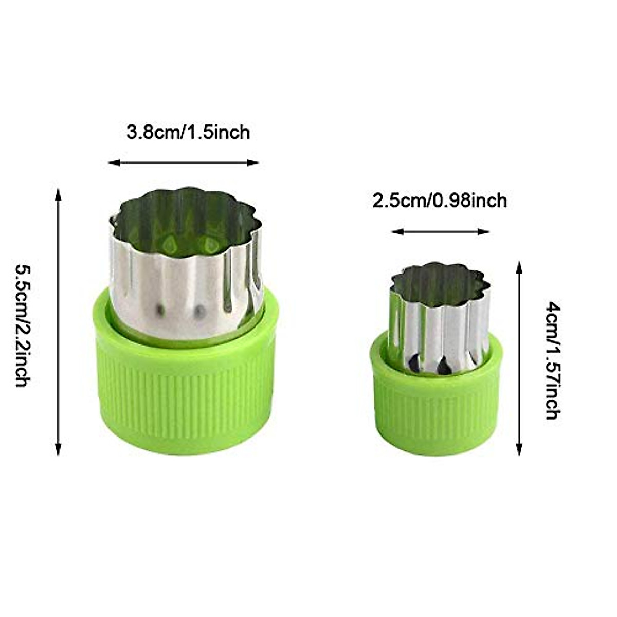 12 Pcs Stainless Steel Cookie & Vegetable & Fruit Cutters Shapes Sets, Mini Cookie Stamp Mold, Sandwich Cutters for Kids Baking+10 pcs Cute Cartoon Animals Food Picks and Forks Color Random