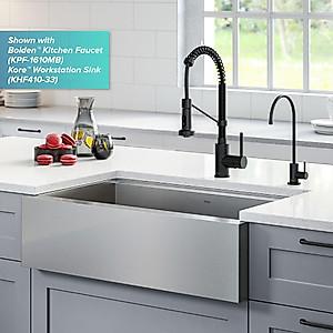 KRAUS Purita 100% Lead-Free Kitchen Water Filter Faucet in Matte Black, FF-100MB, 12 Inch