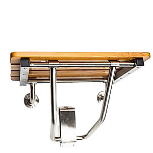 Folding Shower Seats [22”x15”, Phenolic Slotted] Shower Chair for Inside Shower, Wall Mount Shower Seats for Adults, Elderly and Disabled, ADA Foldable Swing Down Shower Chair by CSI Bathware