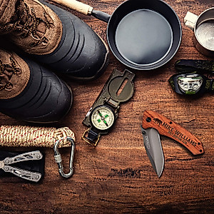 Lara Laser Works Pocket Knife for Men Personalized - 36 Icon & 20 Font Option - Men Gifts from Daughter and Son