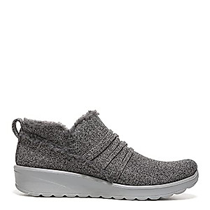 BZees Womens Glide Slip-On Ankle Boot Grey 5 M