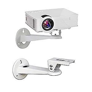 Drsn Mini Projector Wall Mount/Projector Hanger/CCTV Security Camera Housing Mounting Bracket(White) - for CCTV/Camera/Projector/Webcam - with Load 11 lbs Length 7.8 inch - Rotation 360° (White)
