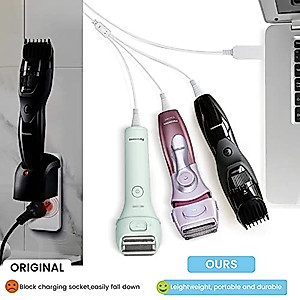 Charger Replacement for Panasonic Shaver ER-GB42-K, ES2216PC, ES-WL80-V Wet Dry Trimmer, 3-in-1 Charging Cord for Women Electric Razor, with Cleaning Brush