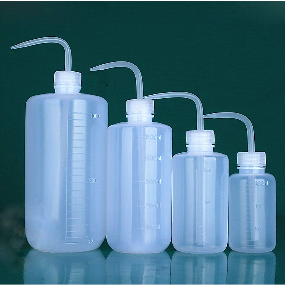 2Pcs 150ml Plastic Safety Wash Bottle Translucent Plastic Squeeze Measuring Bottle Narrow Mouth Empty Bent Tip Storage Containers For Gardening Lab Tattoo (150ml/5oz)