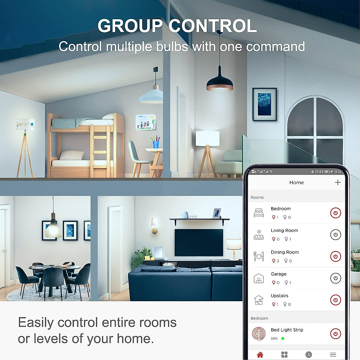 Sengled Smart Light Bulbs, WiFi Light Bulbs No Hub Required, Smart Bulbs That Work with Alexa, Google Home, Smart LED Light A19 Daylight (5000K), 800LM 60W Equivalent, 2 Pack