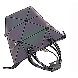 Geometric Purse for Women Magical Changeable Square Purse Large Holographic Luminous Purse Crossbody Halloween Bag Gifts for Kids Unique
