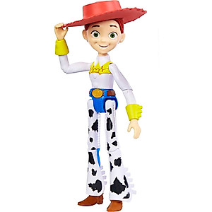Mattel Disney and Pixar Toy Story Action Figure, Jessie Collectible Toy in Signature Gowgirl Look, 8.9-inch with Movable Joints