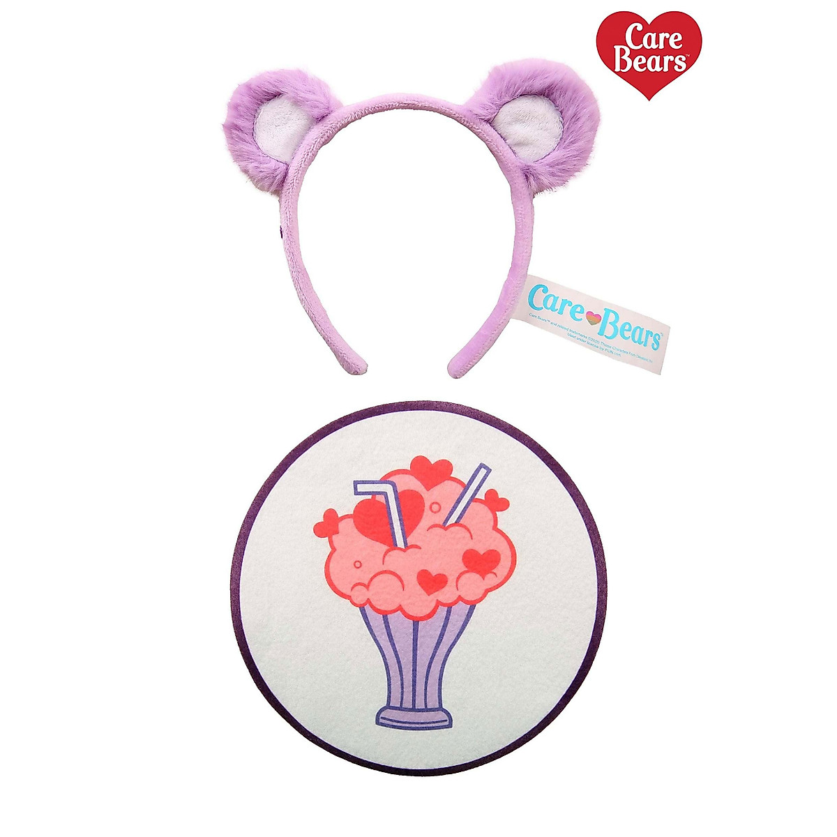 Care Bears Share Bear Ears & Patch Costume Kit for Adults with Headband & Iron-On Patch Accessory Set ST