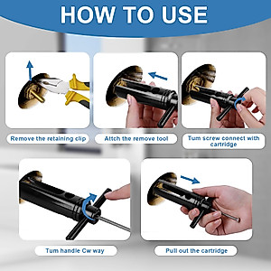 New Upgraded 104421U Cartridge Removal Tool, Cartridge Puller Replacement Compatible with Moen 1200, 1222, 1225 Series Single Handle Posi-Temp Pressure Balanced Tub/Shower Faucet Rough-in Valves