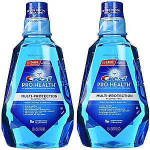 Crest Pro-health Multi-protection Alcohol Free Rinse, 1.5 L (Pack of 2)