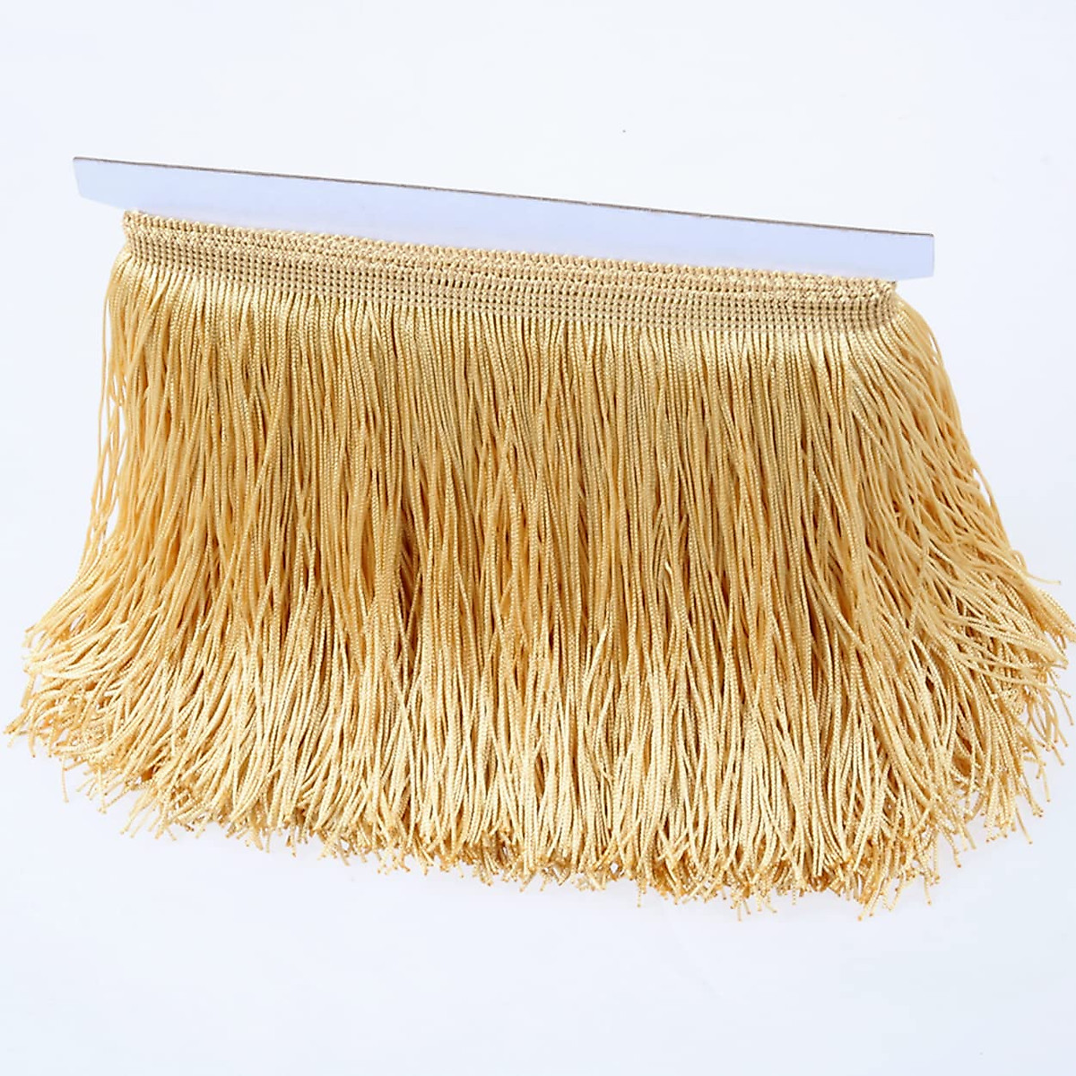 Heartwish268 Fringe Trim Lace Polyerter Fibre Tassel 6inch Wide 10 Yards Long for Clothes Accessories Latin Wedding Dress DIY Lamp Shade Decoration Black Gold