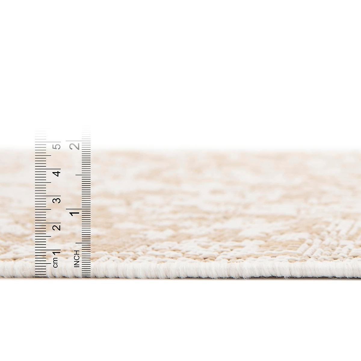 Rugs.com Jill Zarin Outdoor Collection Rug – 6' x 9' Blue Flatweave Rug Perfect for Bedrooms, Dining Rooms, Living Rooms