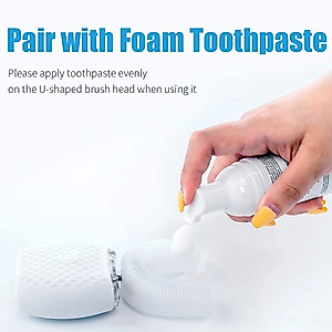 Automatic Ultrasonic Toothbrush, Automatic for Adults, 360° Sonic Toothbrush Waterproof, Rechargeable Portable Electric Ultrasonic, Teeth whitening Brush for Travel and Household, White