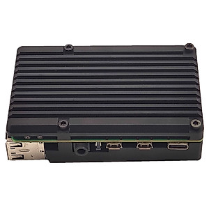 Raspberry Pi 4 Metal Case with Dual Fan, Raspberry Pi 4 Computer Model B Aluminum Alloy Passive Cooling Case Compatible with Raspberry Pi 4 Model B